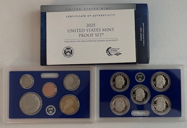 2025 US MINT PROOF SET-10 Coin Set from the San Francisco Mint in OPG ...