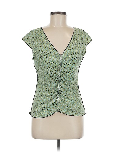 Max Studio Women Green Short Sleeve Top M | eBay