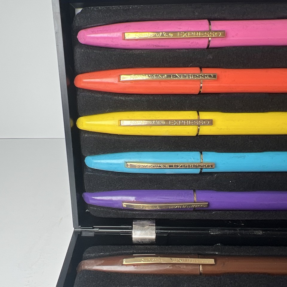 Vintage Sanford Expresso Color Coding Set Extra Fine Point Marker Pens ...