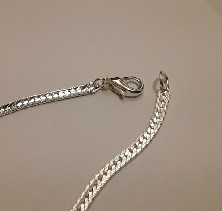 4mm Sterling Silver SP Fancy CHEVRON Style Necklace Great Gift Idea! | eBay