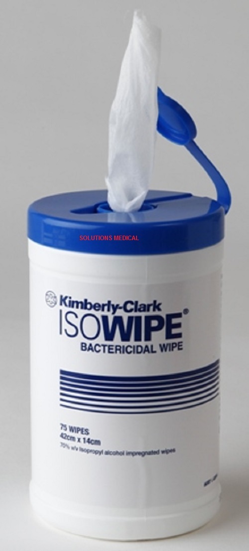 Isowipe Bactericidal Refills 420x143mm (75/pkt ) Alcohol Wipes Halyard ...