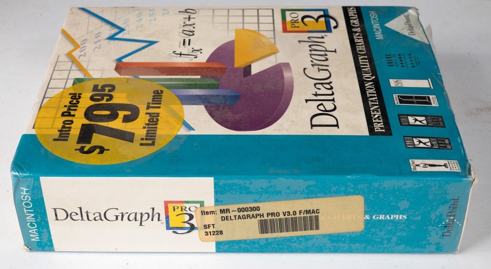 Vintage Delta Point DeltaGraph Pro 3 for Macintosh NEW NOS ST534B05 | eBay