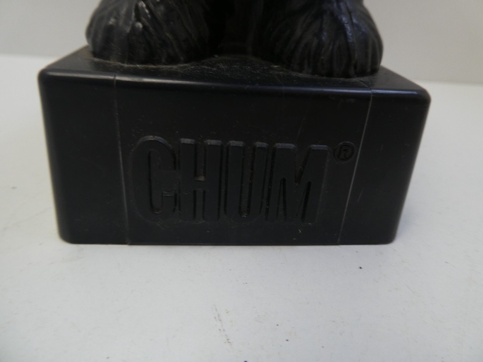 VINTAGE CHUM BLACK PLASTIC SCOTTIE DOG STATUE MONEY BOX PIGGY BANK ...