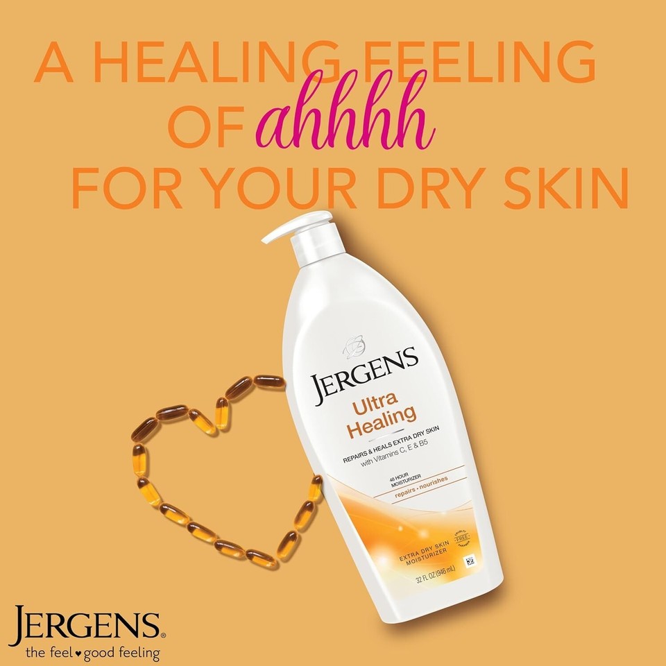Jergens Hand and Body Lotion, Ultra Healing Dry Skin Moisturizer ...