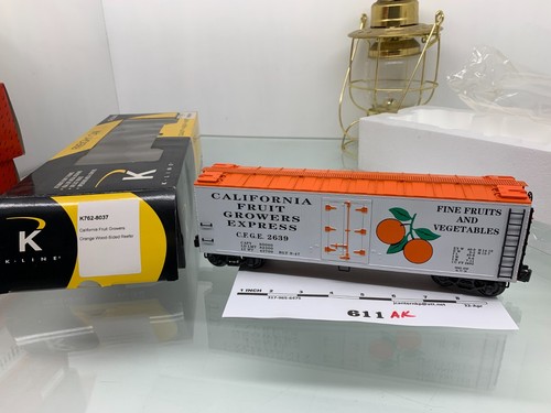 611 K-Line California Fruit Growers Express Reefer CFGE Plastic O Scale 3 Rail | eBay