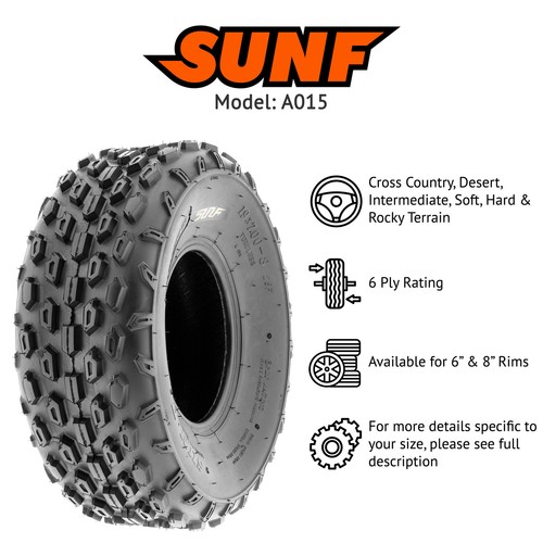 【2】SunF 145/70-6 ATV UTV Tires 145/70x6 Tubeless 6 Ply for 6 Rims ...