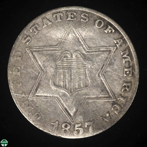 1857 Three Cent Silver Trime Very Good Details - Variety 2 | eBay