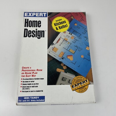Vintage Expert Home Design Software for IBM/Tandy- 5 1/4" & 3 1/2 disks ...