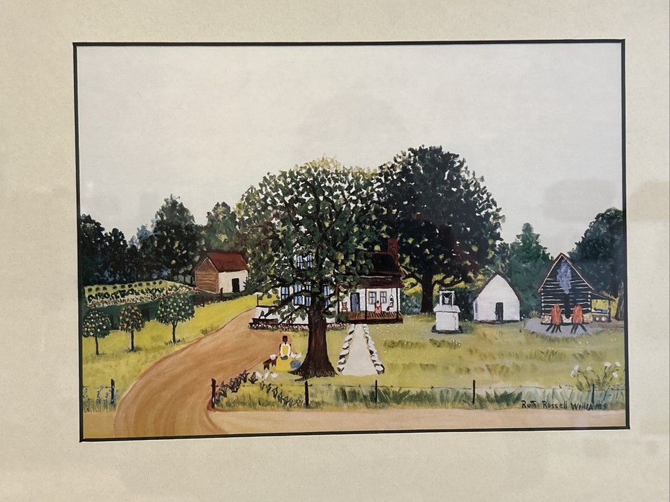 Framed African American Folk Art Print Ruth Russell Williams THE ...
