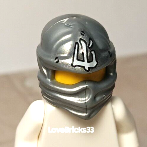 New LEGO Silver Scarf Head Wrap NINJA Helmet Hat Face Mask Printed ...