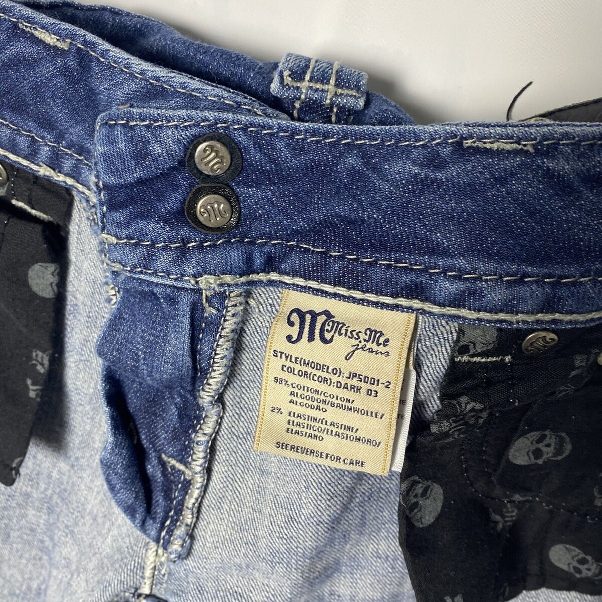 Miss Me Bootcut Jeans Solid Rhinestone Pockets Dark Wash Miss Me Bootcut Jeans Solid Rhinestone Pockets Dark Wash