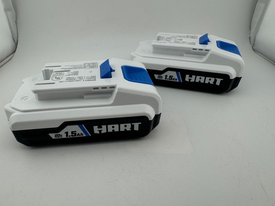 [2-PACK] HART (BPH011) 20V 1.5 AH LITHIUM-ION BATTERY - WHITE | eBay
