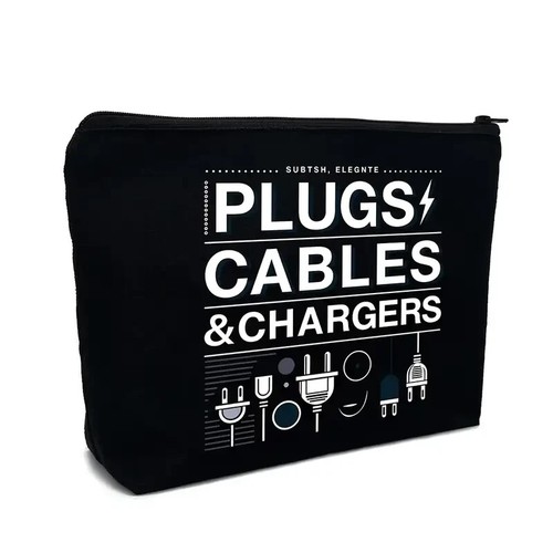 Plugs, Cables and Chargers Storage Bag Multipurpose Travel Organiser ...