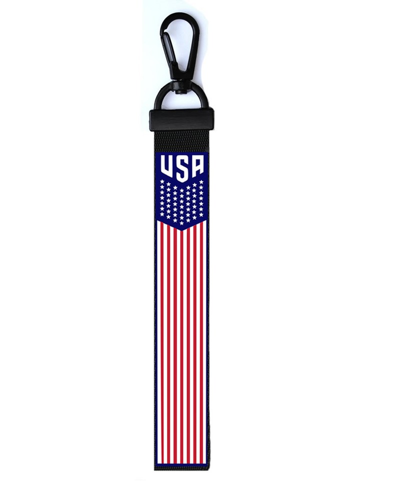 USA Key Chain Keyring Luggage Tag Zipper Pull Bag United States Flag ...
