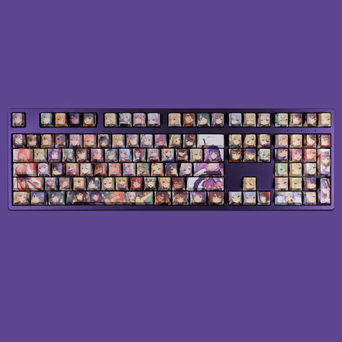 Genshin Imapct All Waifu Keycap PBT Cherry Profile 104Key | eBay