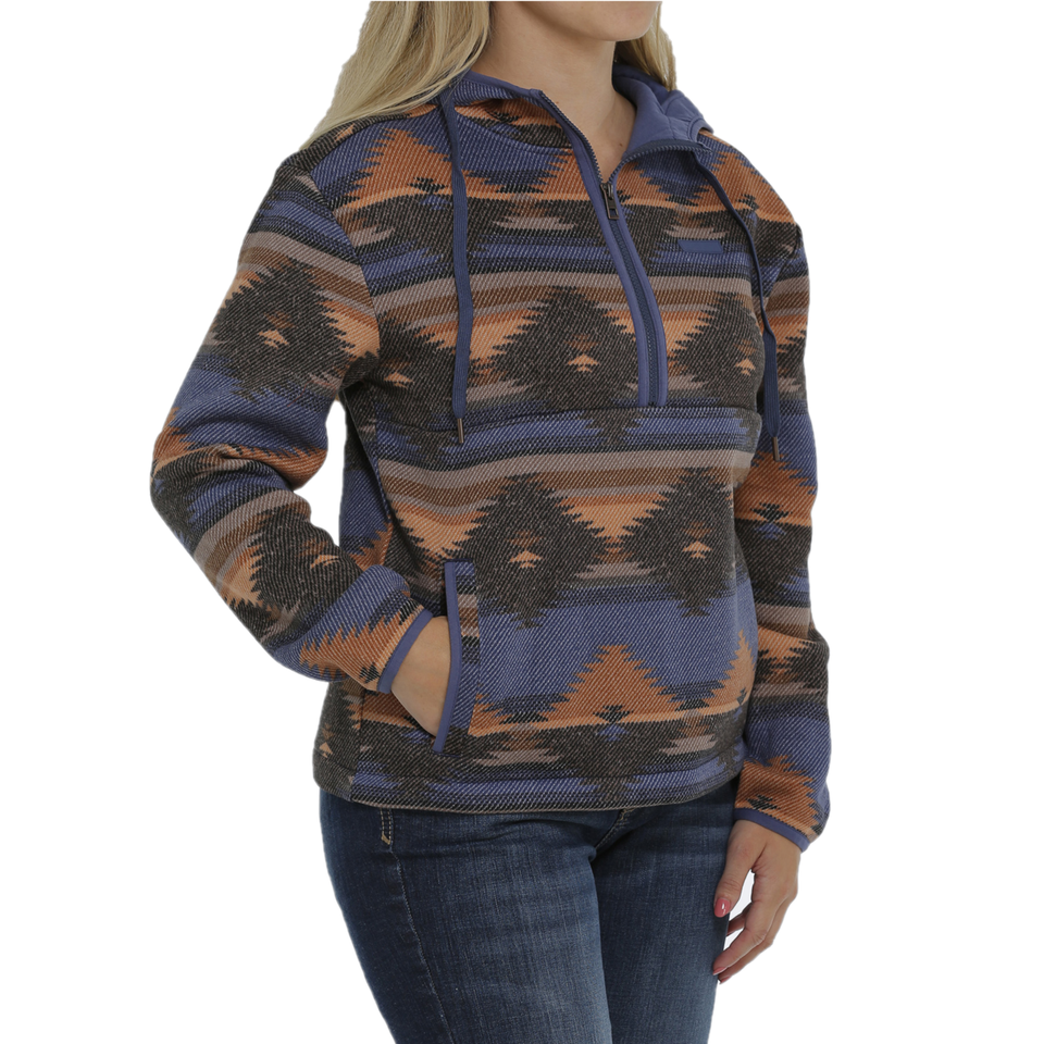 Cinch® Ladies Blue Aztec Printed Pullover Hoodie MAK9812001 | eBay