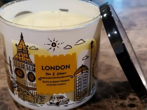 2 Bath & Body Works London Tea Lemon Sugar Scented Candle 3 Wick 14.5 ...