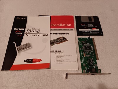 Linksys NC100 V 2.1 PCI LAN 10/100 Network Card with Manuals & Software ...