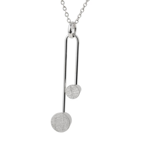 Serious Design Evia Necklace K742 Stainless Steel Scratched Mirror ...
