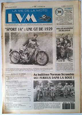 b)LVM - La Vie de la Moto n°124; 1/10/1993; Moto Guzzi Sport 14 de 1929 ...