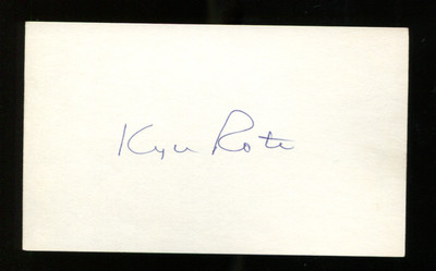 Kyle Rote Signed Index Card 3x5 Autographed New York Giants SMU 21482 ...