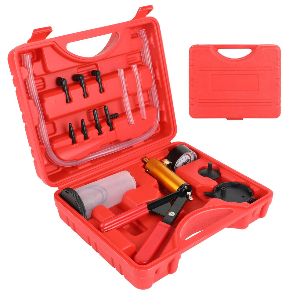 Hand-Held Brake Bleeder Tester Set Car Motorbike Bleeding Vacuum Pump ...