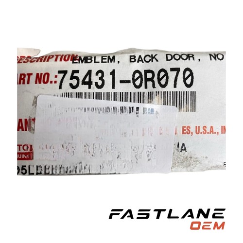 2019 20 21 22 RAV4 OEM GENUINE TOYOTA NAMEPLATE 75431-0R070 for sale ...