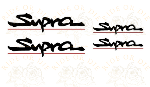 Supra Brake Caliper Vinyl Decal Sticker Set of 4 (Front & Rear) Multi ...