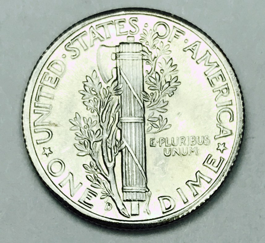 1944 D MERCURY DIME! FULL SPLIT BANDS! SUPERB GEM BU+++! UNREAL STRIKE ...