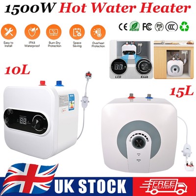 10L 15L Electric Instant Hot Water Heater Under Sink Small Water Tank ...