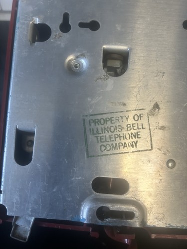 Vintage Bell System Western Electric Rotary Dial Wall Phone Dark Red ...