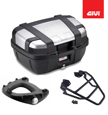 GIVI TRUNK CASE TRK52N + PLATE MOTORCYCLE GUZZI V85 TT 2019 2020 2021 ...