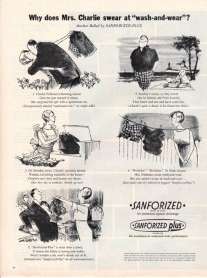 Vintage advertising print ad FASHION Sanforized Mr. Charlie Swear at ...