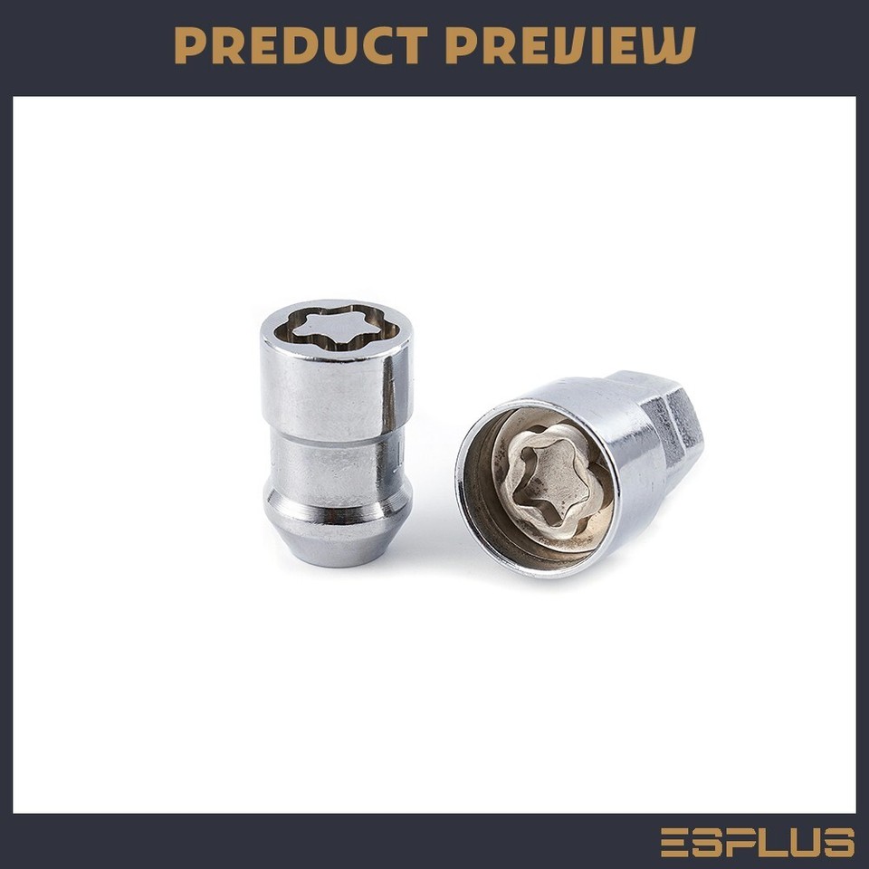 4 Pc Mazda Wheel Lock M12x1.5 Chrome Fit B/CX/MX-Series & Mazda 3/5/6 ...