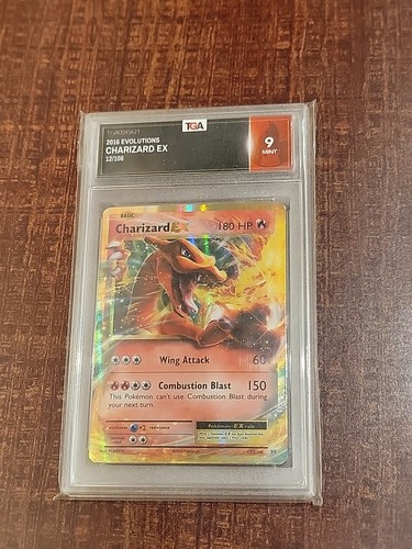 2016 Pokemon XY Evolutions Charizard EX Ultra Rare 12/108 TGA 9 MINT ...
