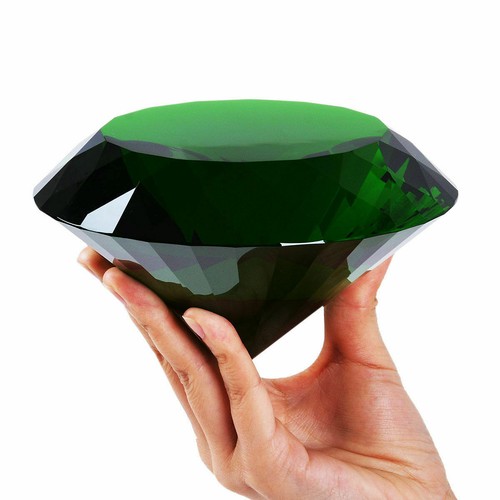 200mm Huge Green Crystal Diamond Paperweight Wedding Centerpieces Gifts ...