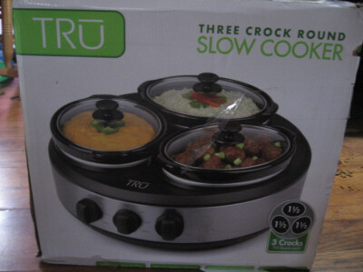 Tru 3 round Slow Cooker Crock Pot Buffet New Some Damage to box | eBay