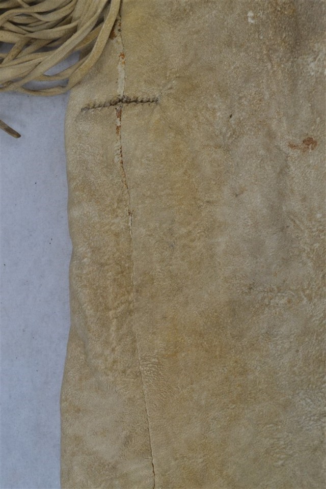 antique native american suede drop front pants indian war mountain man ...