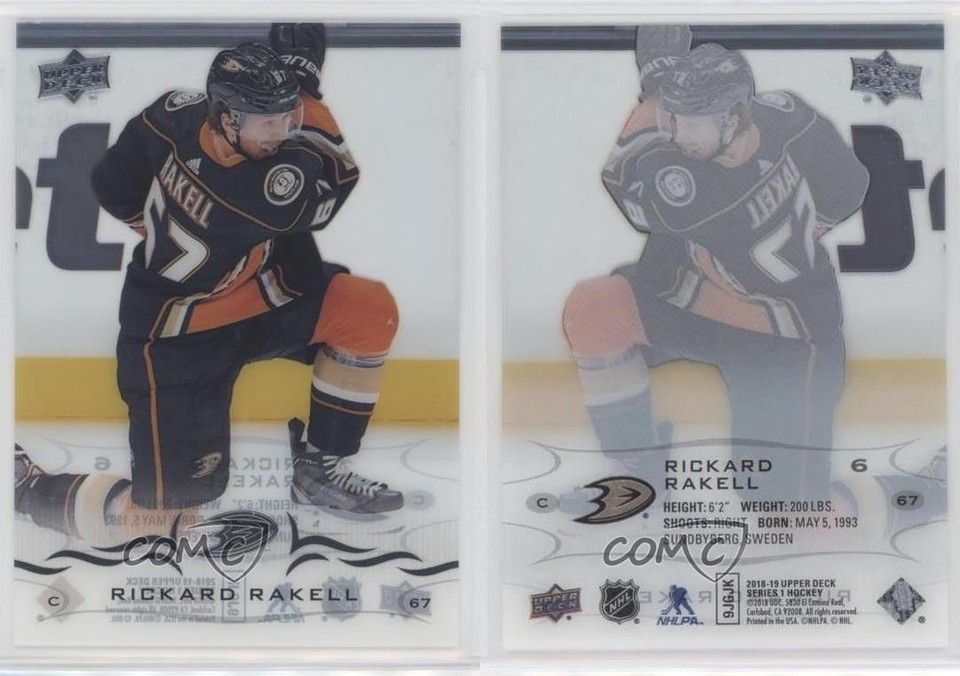2018-19 Upper Deck Clear Cut Rickard Rakell #6 1u6 | eBay