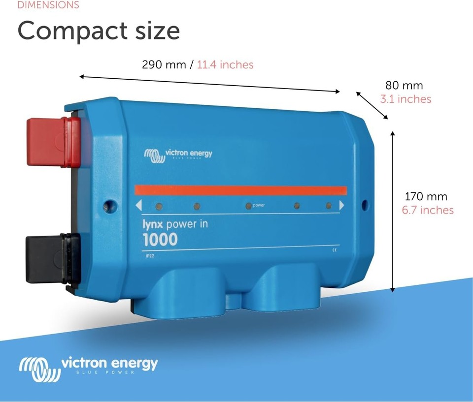 Victron Lynx Power in Battery Connector Modular M8 DC Bus Bar w/ 4 ...