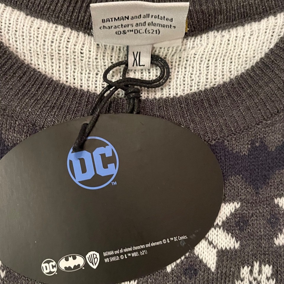 DC Batman XL Ugly Christmas Holiday Sweater New With Tags | eBay