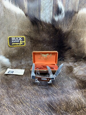 Pre 86 Buck Vintage 703 Bronco Stockman & Rosewood Handles Mint Display ...