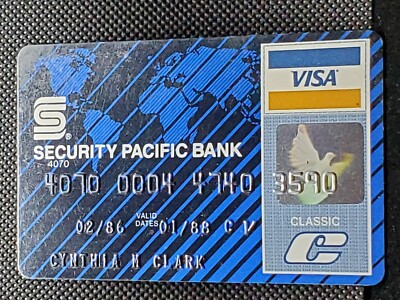 Security Pacific Bank Visa Classic exp 1988 cc1463 | eBay