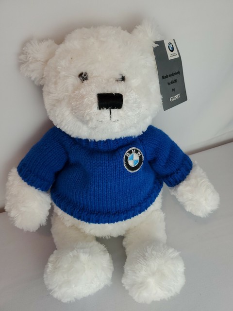 GUND 14" Plush BMW Teddy Honey Bear 4033442 Tan Black Sweater Stuffed ...