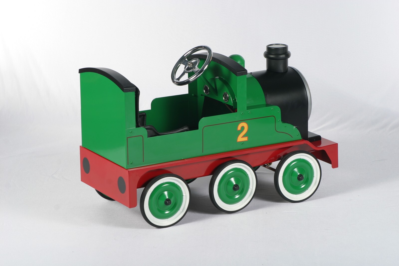Green Classic Vintage-Style Metal Train Pedal Car -Full Size Perfect ...