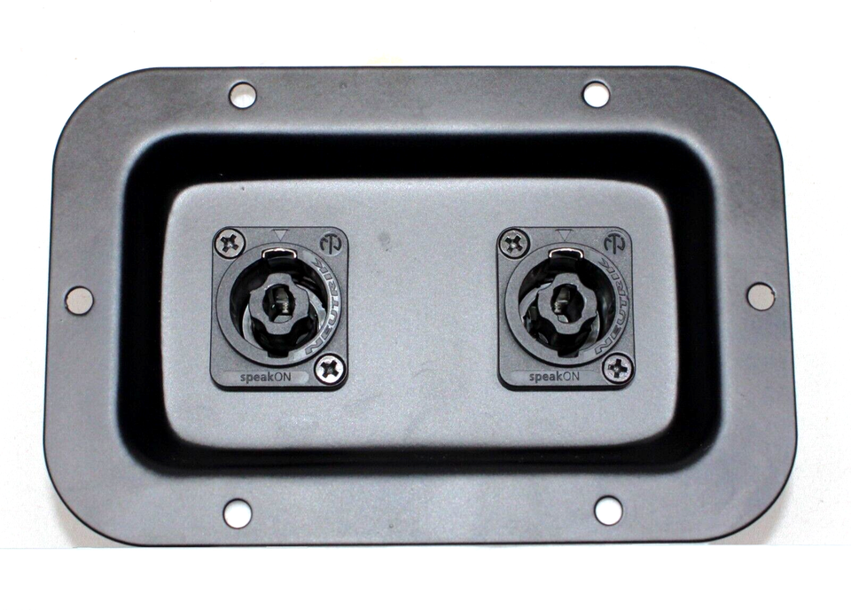 (2) Two METAL Jack Plates w/ Genuine Neutrik NL4MPXX Dual SpeakON for ...
