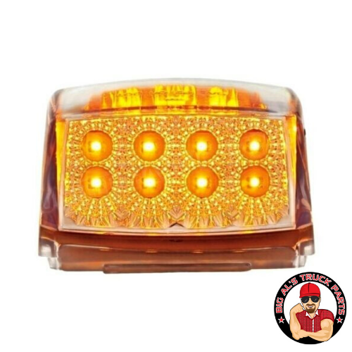 Amber 17 LED Reflector Square Cab Light with Clear Lens, United Pacific ...