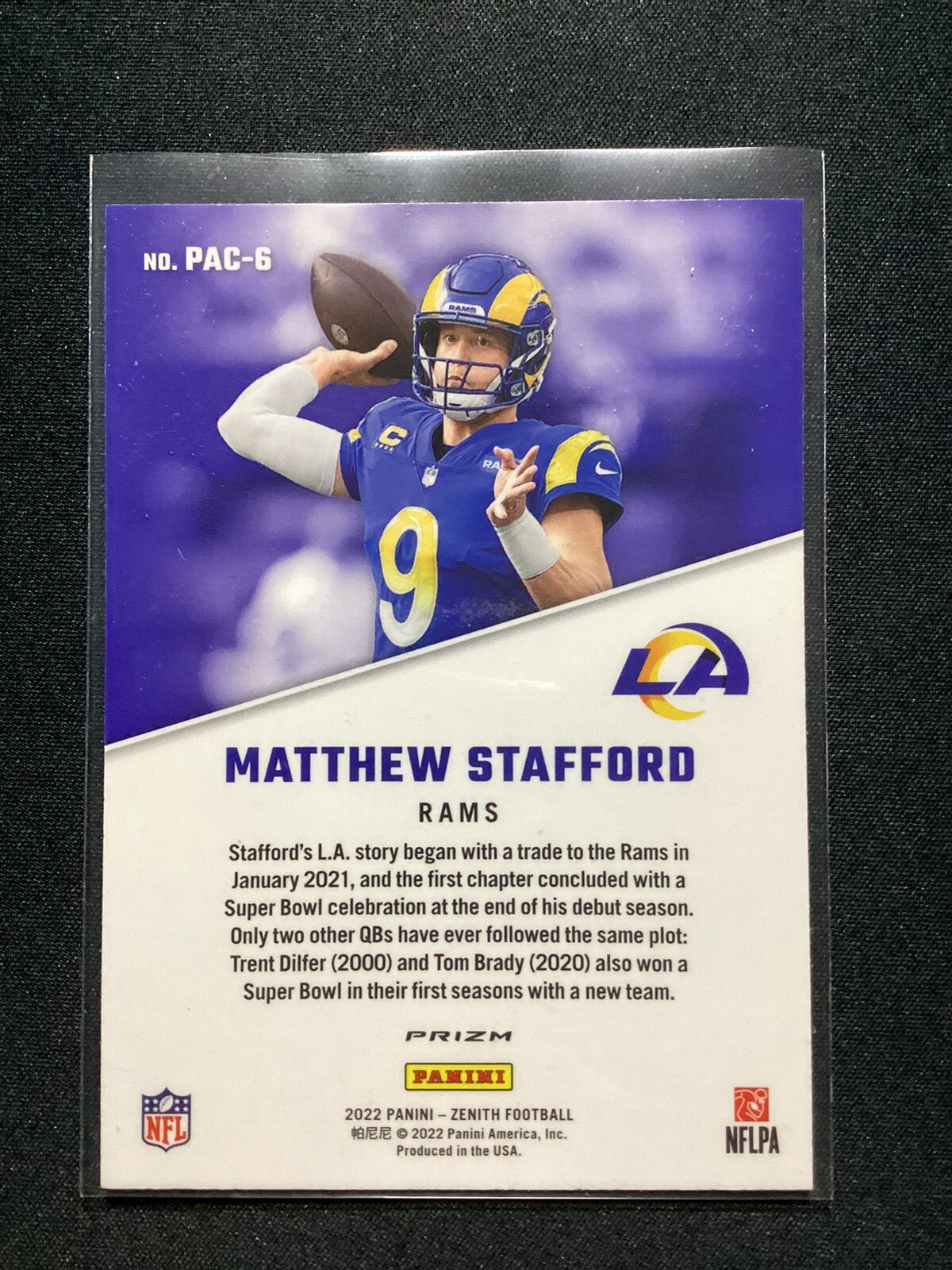 2022 Panini Zenith - 1992 Pacific #PAC-6 Matthew Stafford for sale ...