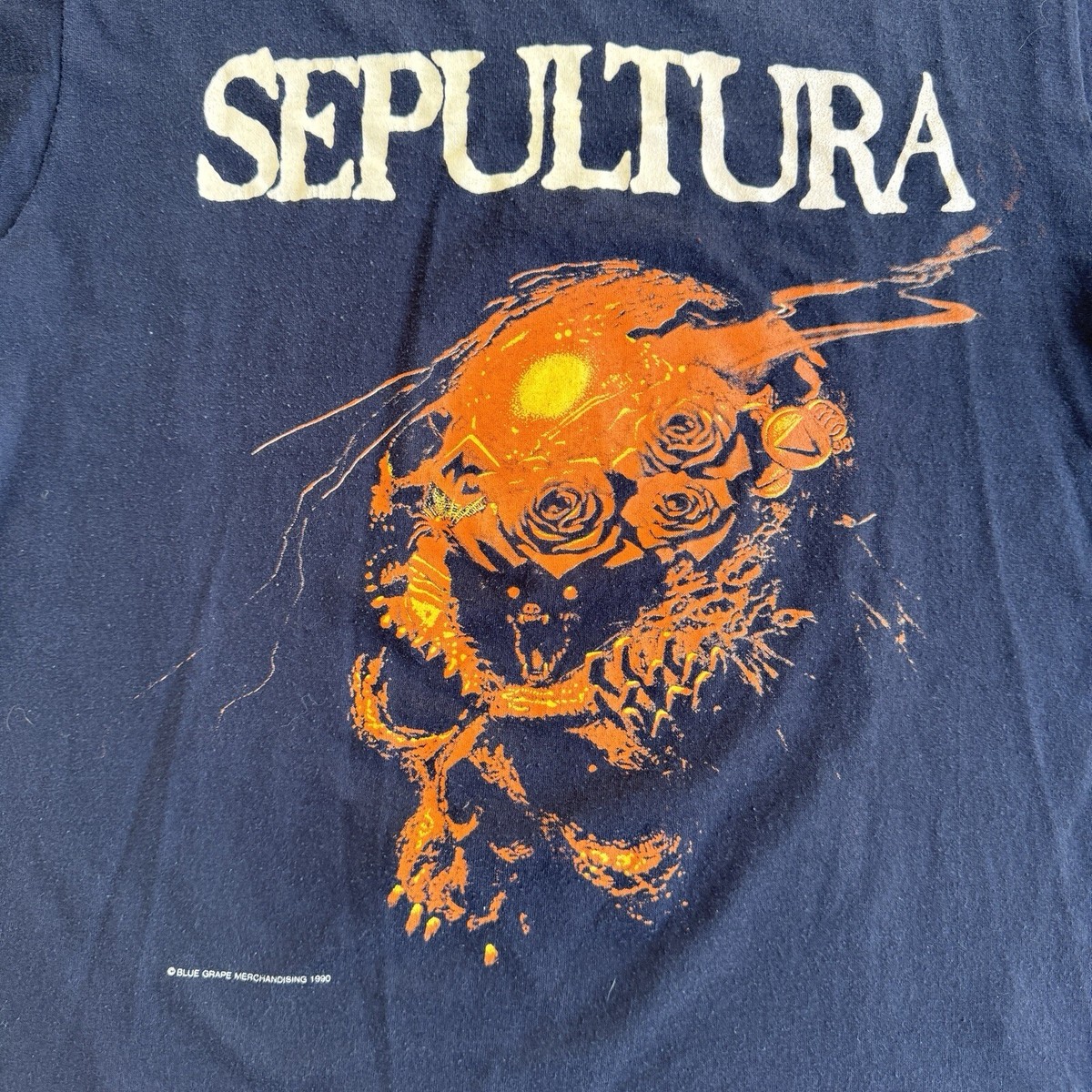 Vintage 1990 Sepultura Beneath The Remains T Shirt L Death Vintage 1990 Sepultura Beneath The Remains T Shirt L Death
