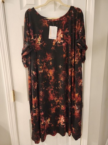 Lularoe Chelsea Womens Plus Size 3XL Black Red Short Sleeve T-Shirt ...